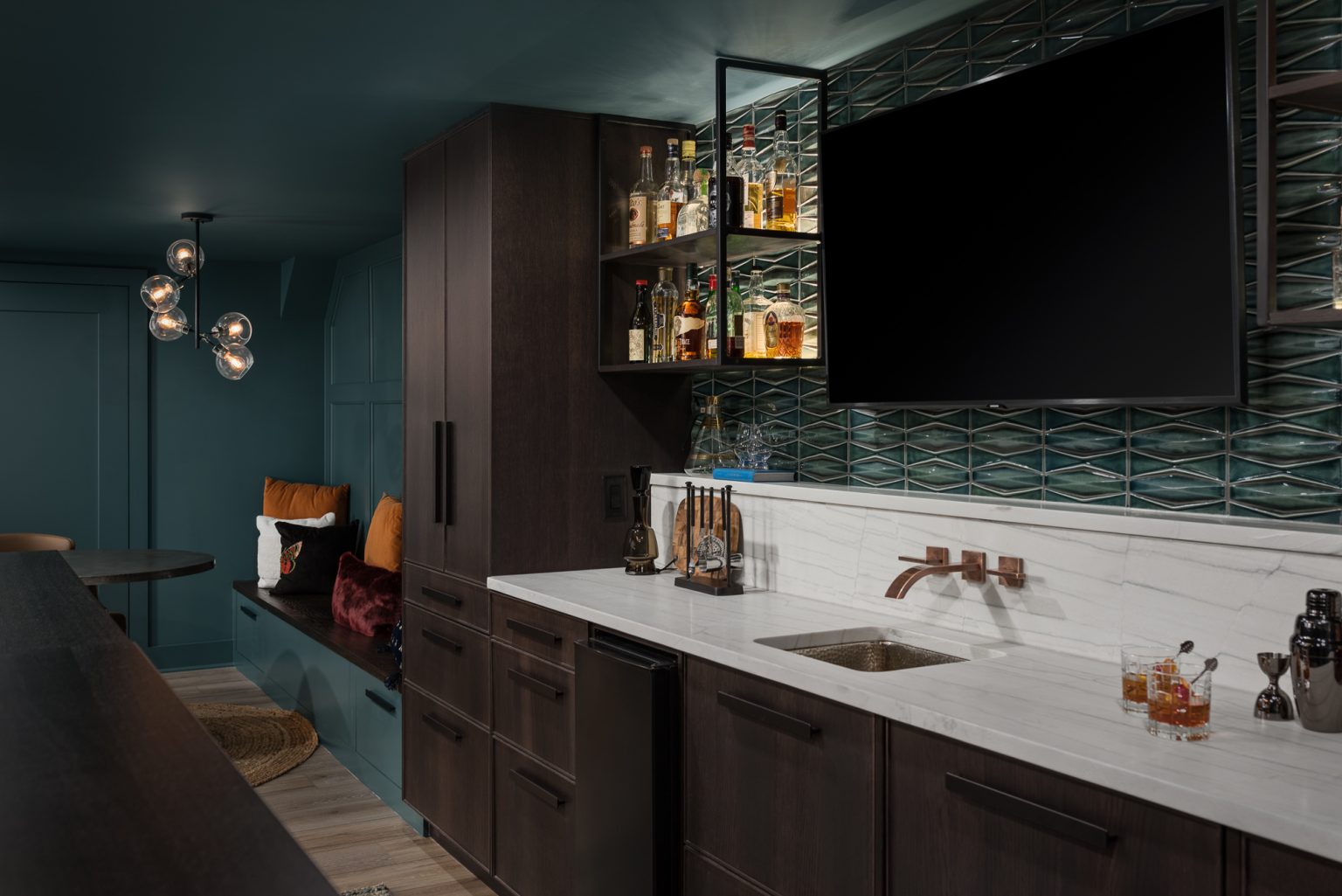 LC's Moody Basement and Kids' Space - Lauren Collander Interiors