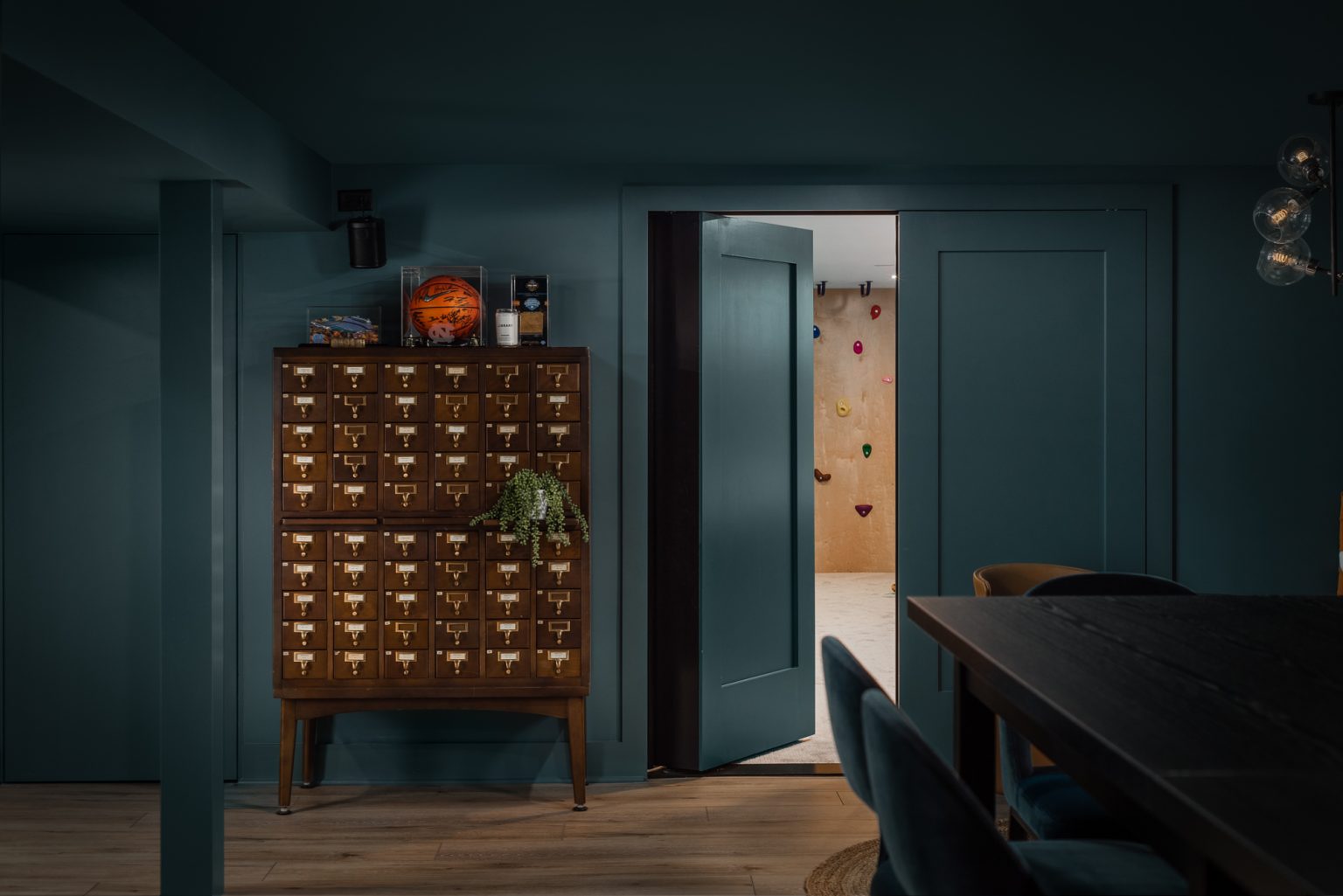 LC's Moody Basement and Kids' Space - Lauren Collander Interiors