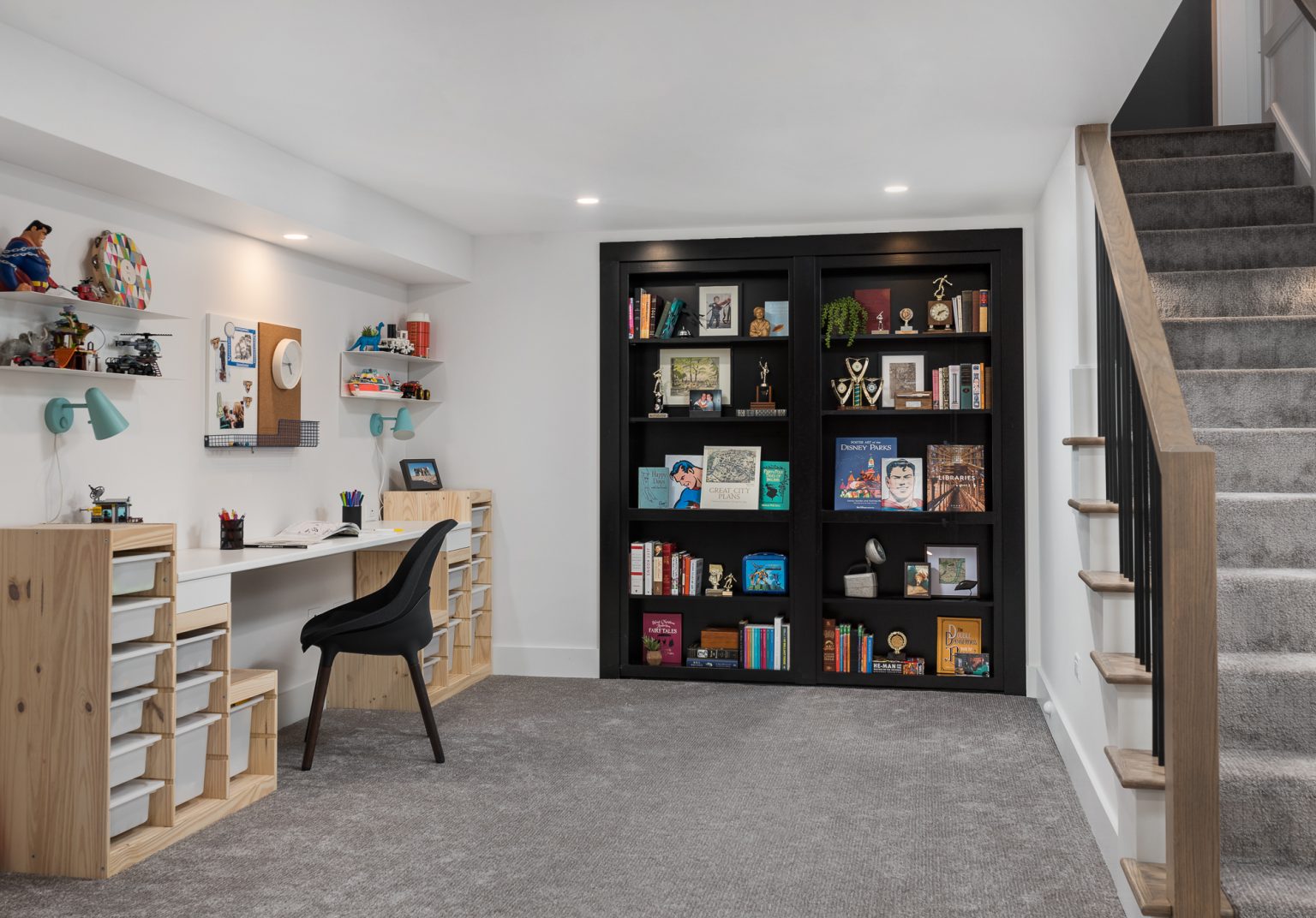 LC's Moody Basement and Kids' Space - Lauren Collander Interiors