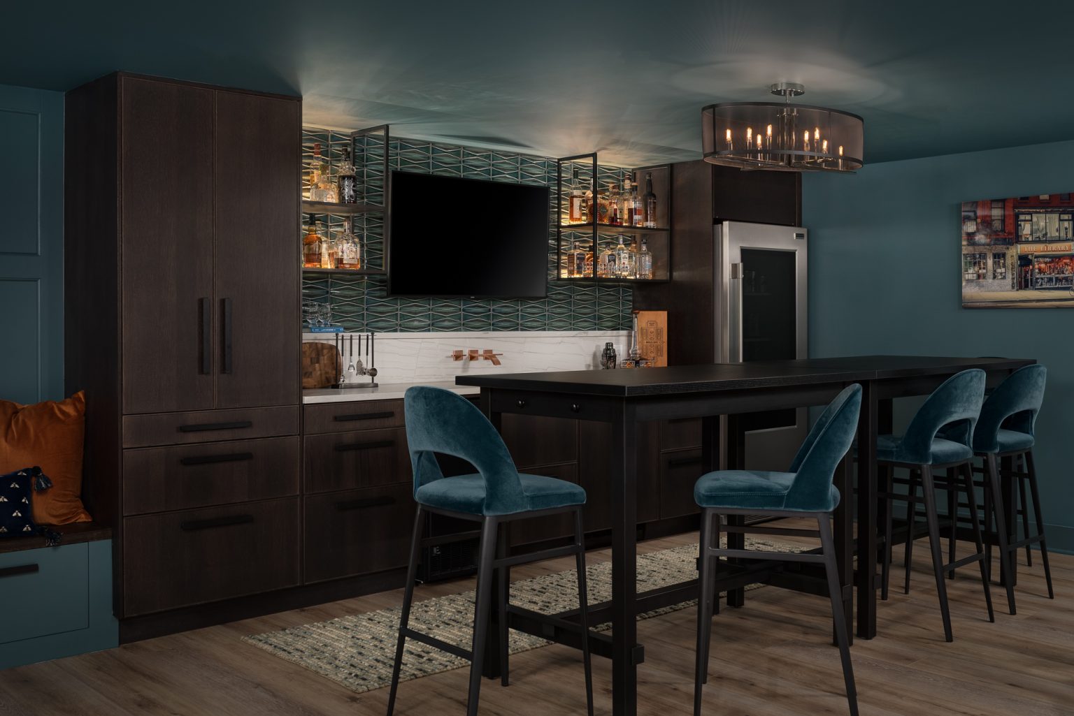 LC's Moody Basement and Kids' Space - Lauren Collander Interiors